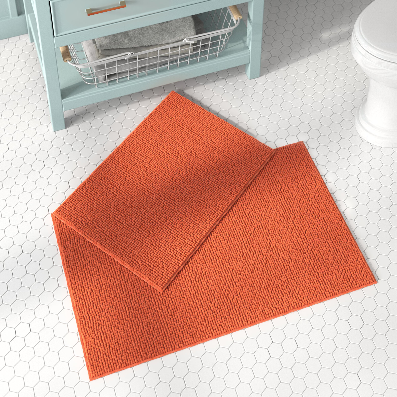 Wayfair Basics® Aguon 2 Piece Plush Bath Rug Set & Reviews | Wayfair