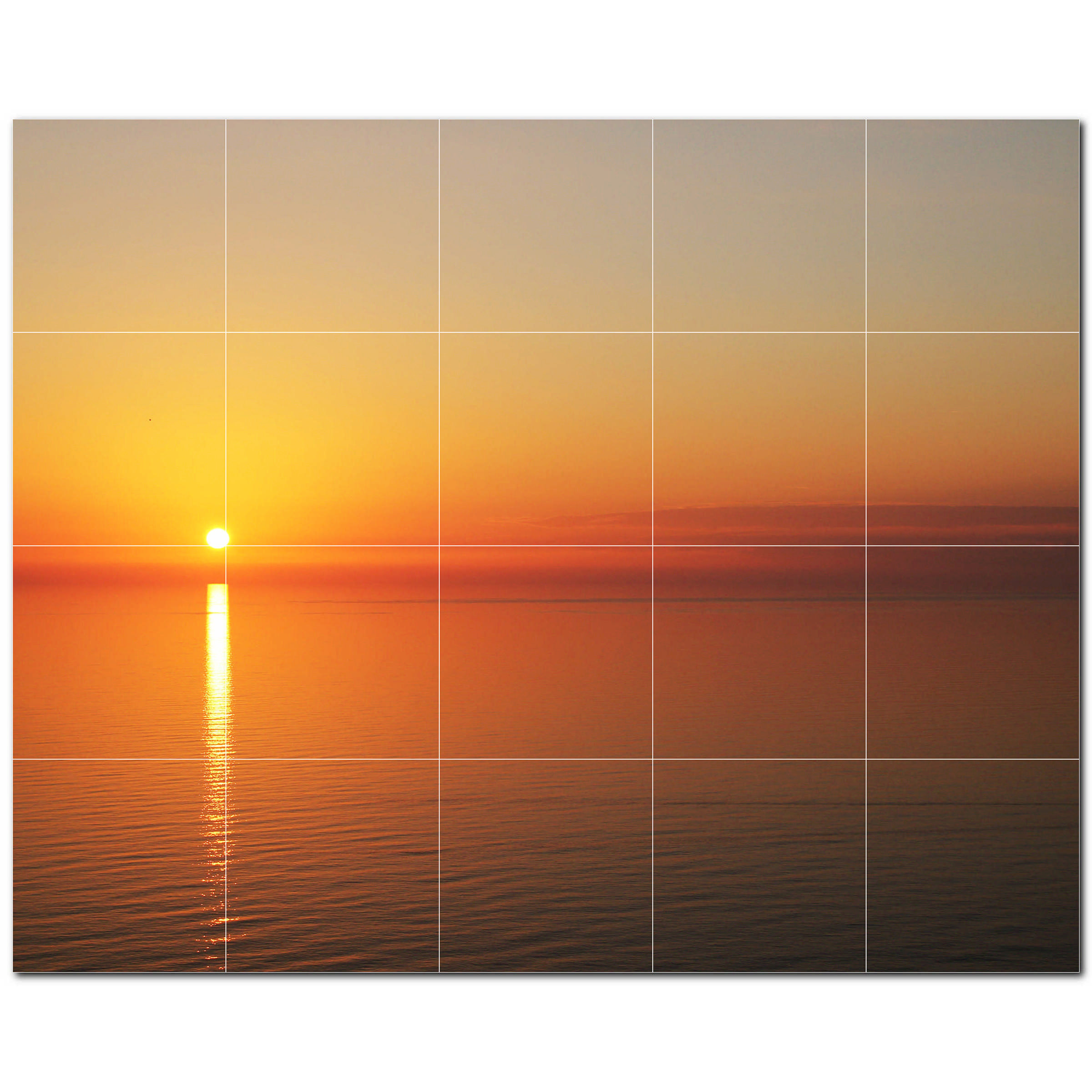 Picture-Tiles.com 40" x 32" Ceramic Sunset Photo Decorative Mural Tile ...