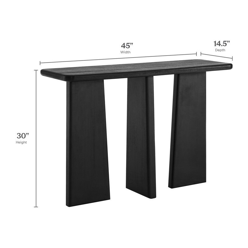 Modway Porter 45" Wood Console Table In Black | Wayfair