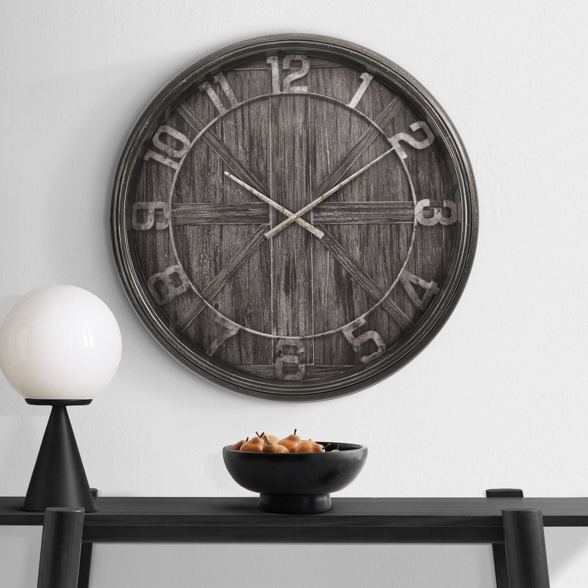 August Grove® Round Clocks, Large Oversized, Wall Clock, Transitional ...