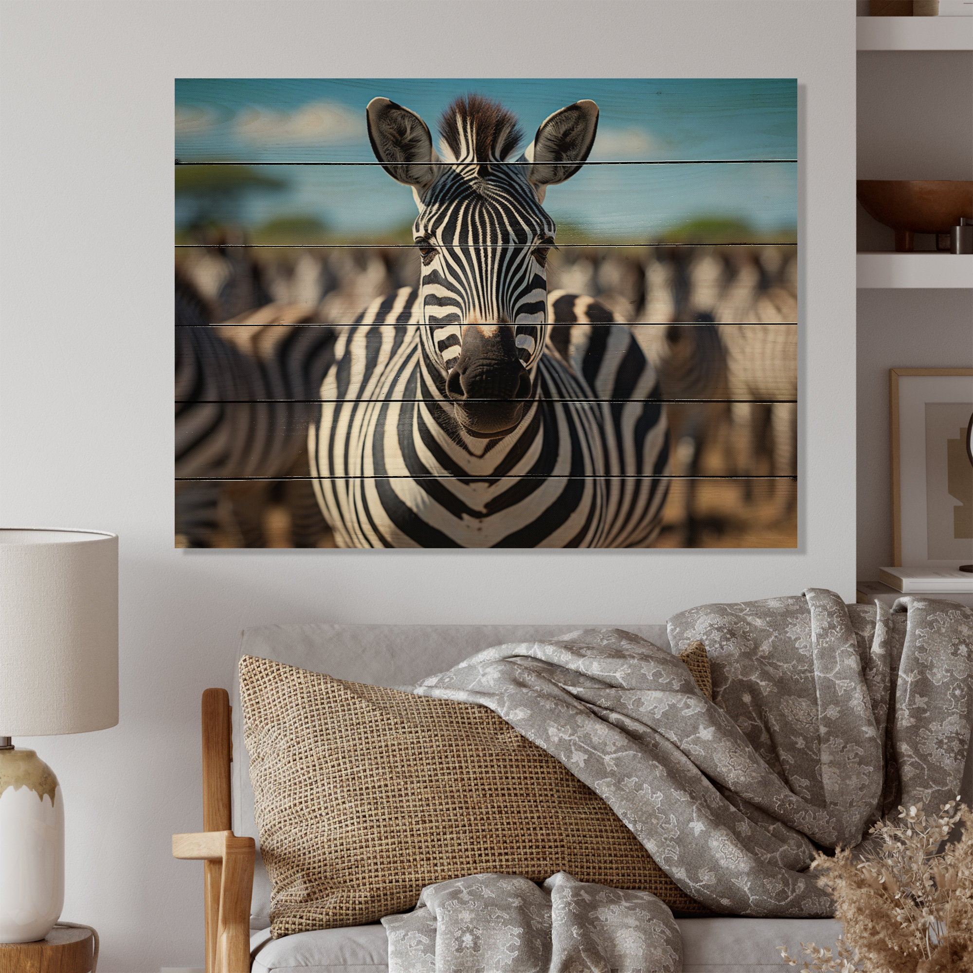 Latitude Run® Joulon Africa Zebras Stripes On Wood Print - Wayfair Canada
