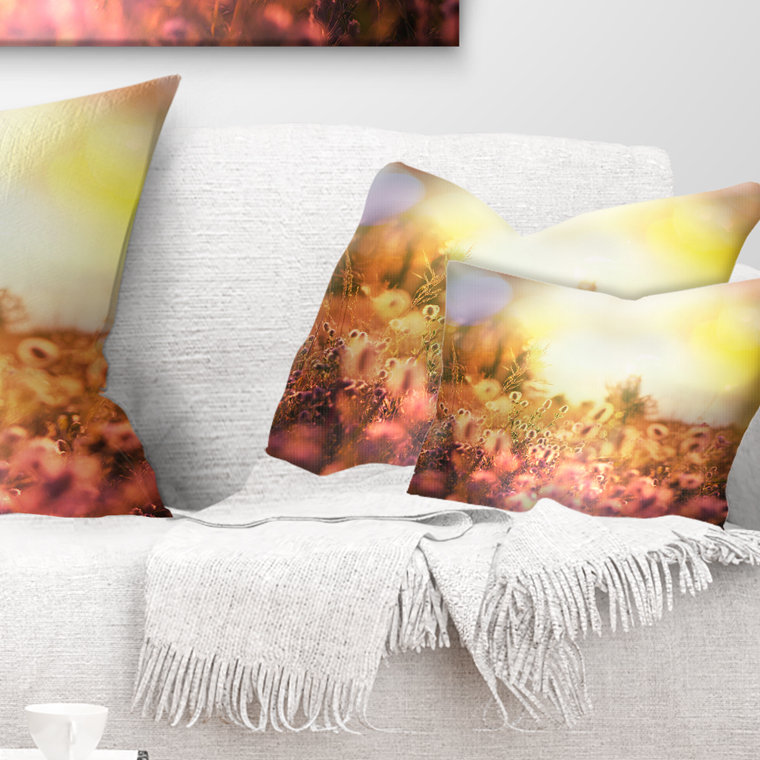 Design Art Scenic Meadow over Mountains - Landscape Printed Throw ...