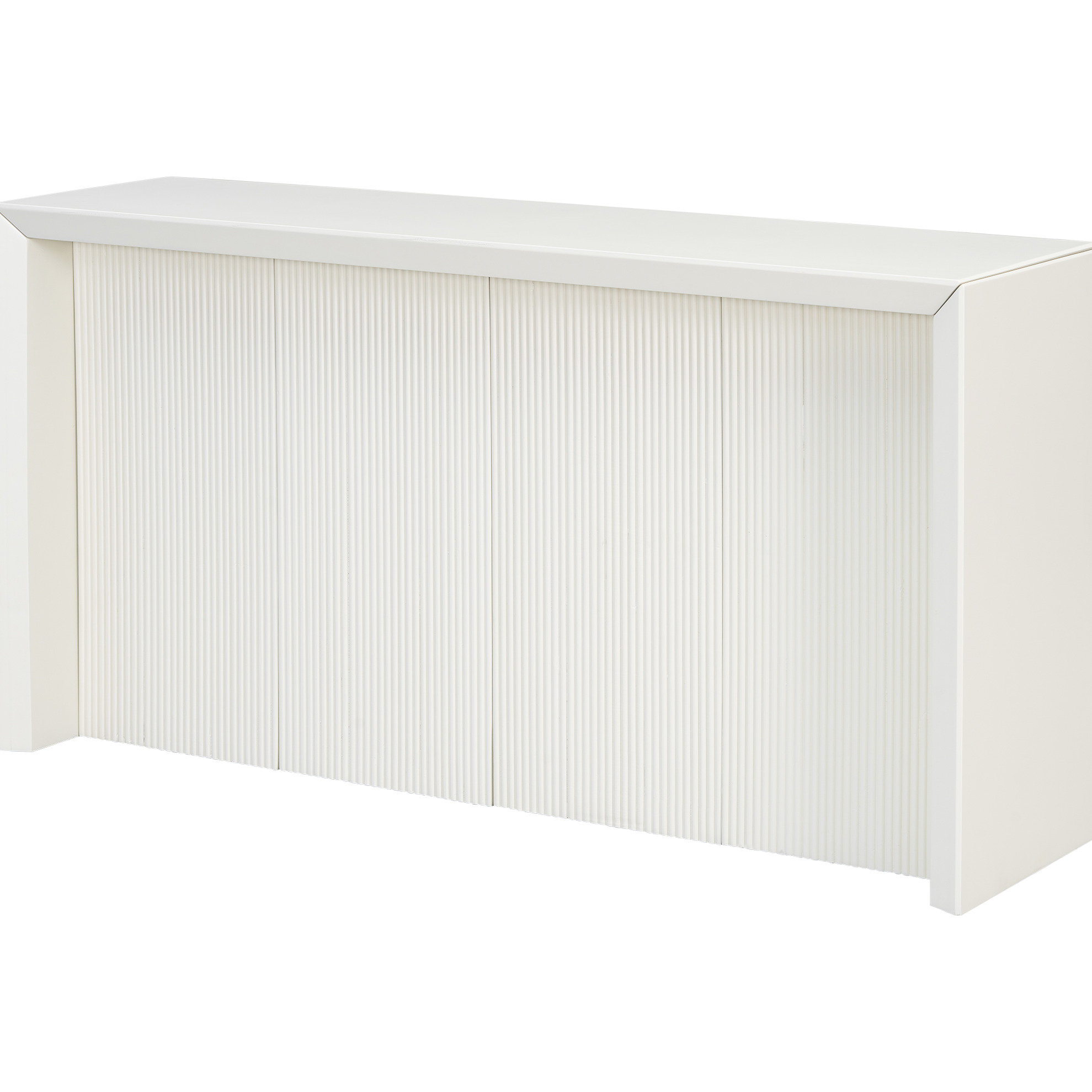 Latitude Run® Long-lasting Veneer Console Table With Wavy Pattern For ...