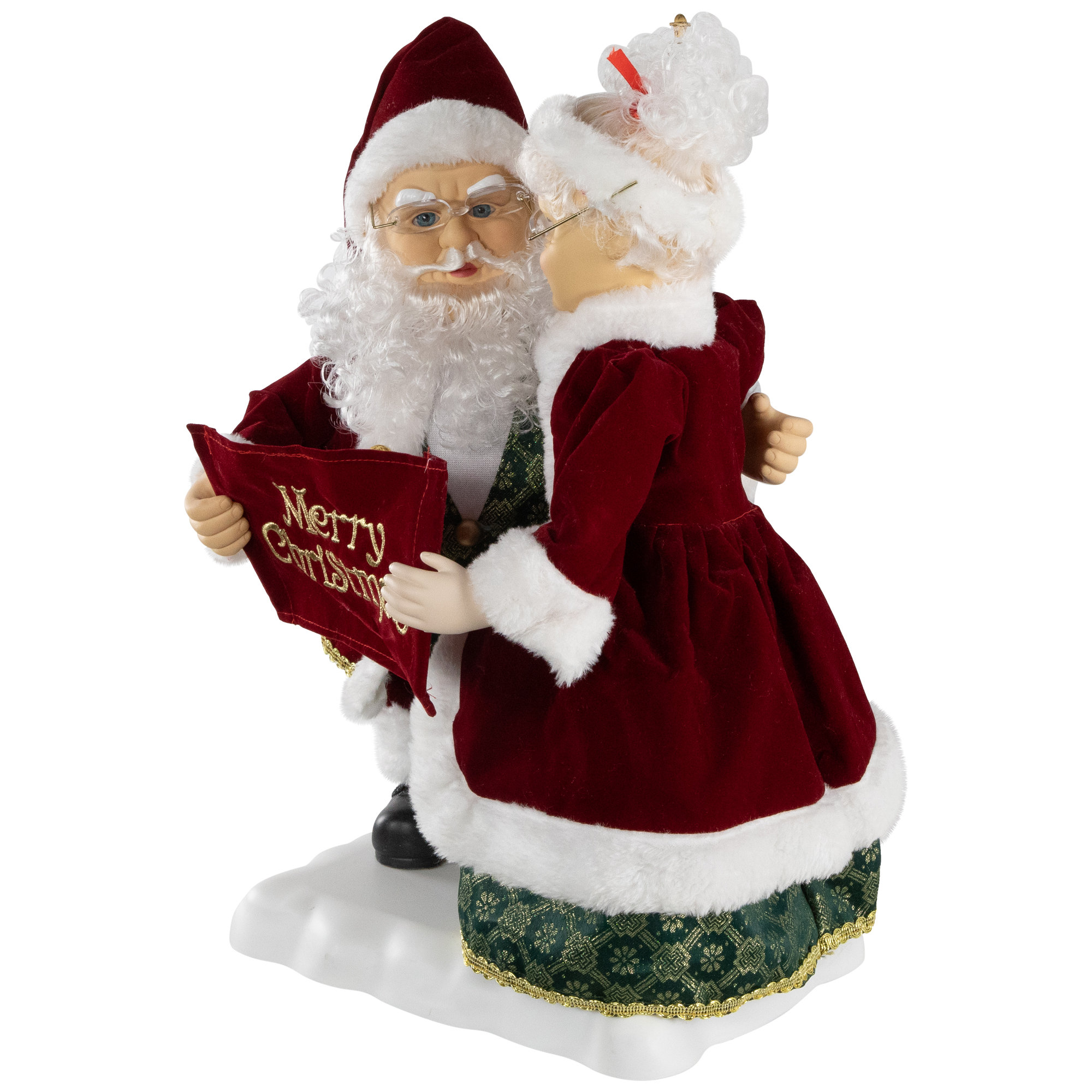 Northlight Seasonal Animated And Musical Mr. And Mrs. Claus Figures ...