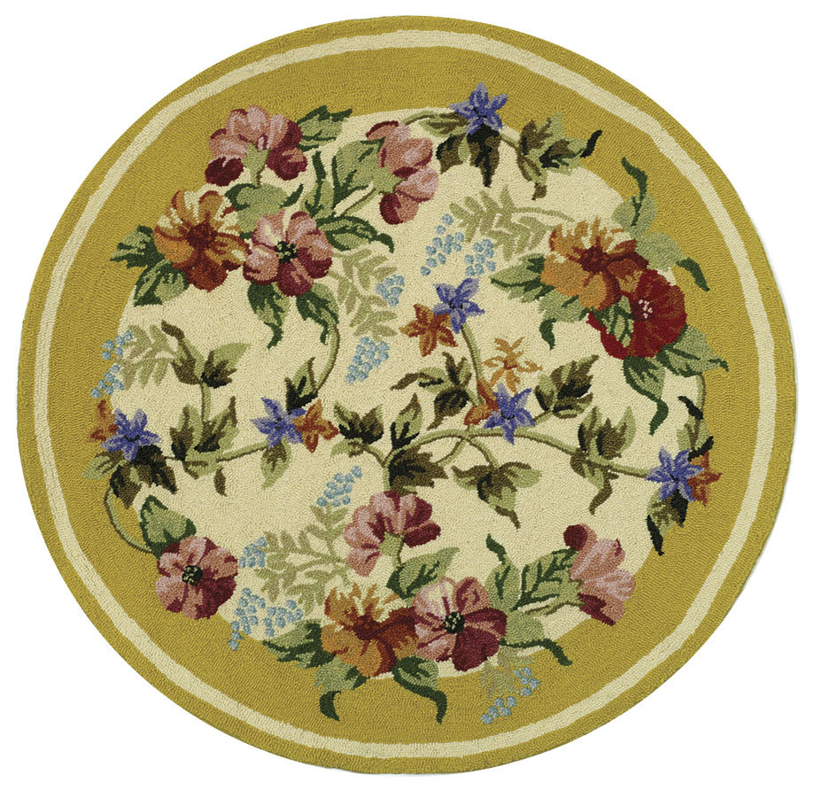 Astoria Grand Lowery Hand Hooked Wool Pile Floral Rug | Wayfair