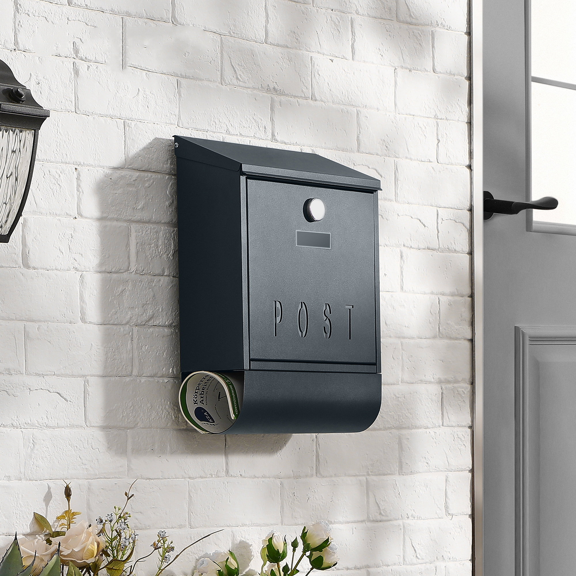 Songmics Steel Drop Box with Newspaper Compartment | Wayfair.co.uk