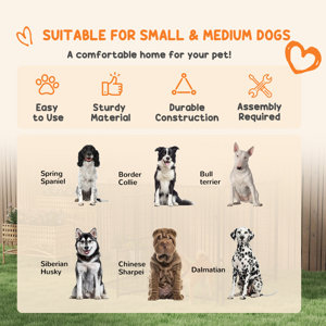 Tucker Murphy Pet™ Dog Kennel Outdoor With Waterproof Cover With Two ...