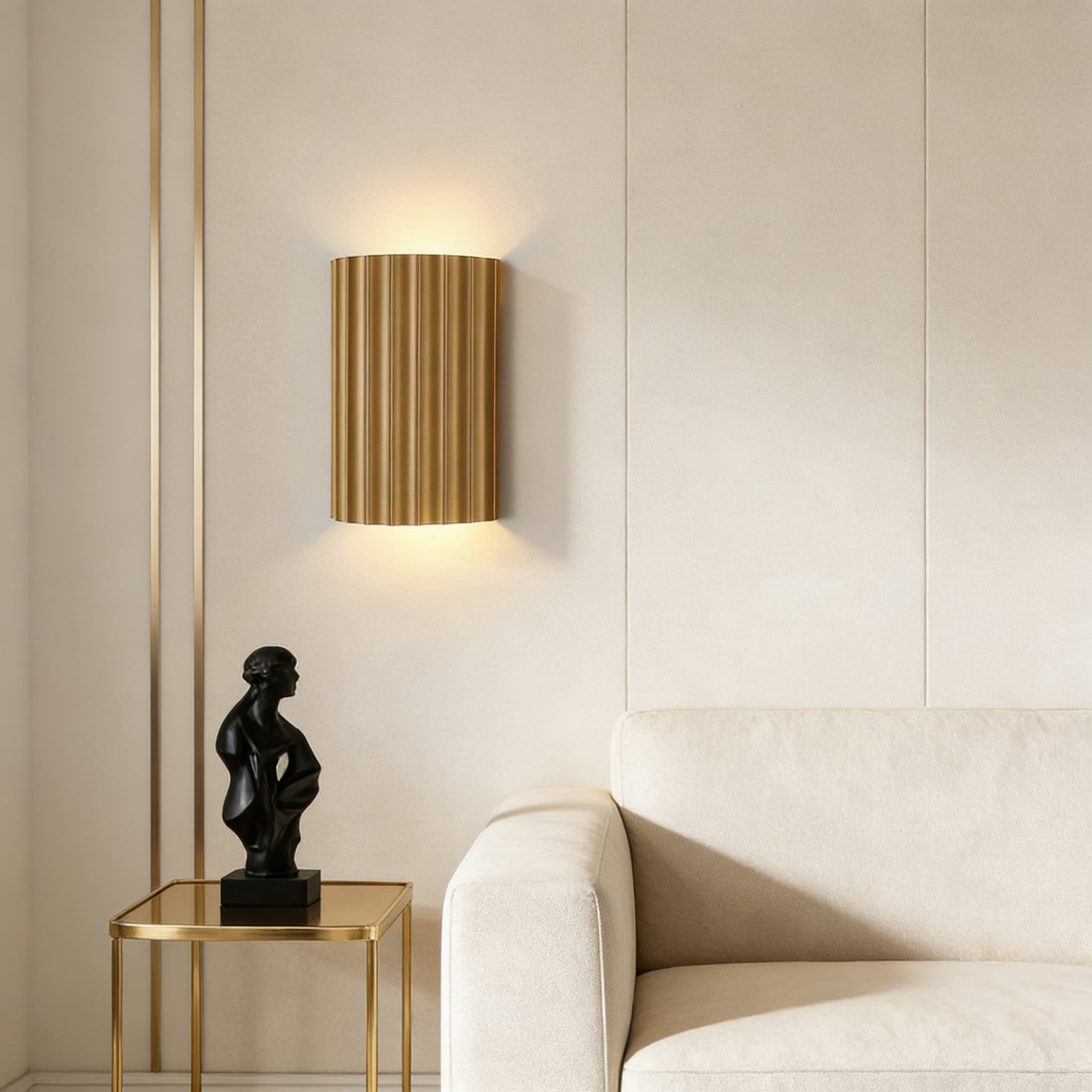 House of Hampton® Modern Gypsum LED Wall Sconce Set Of 2, Hardwired Up ...