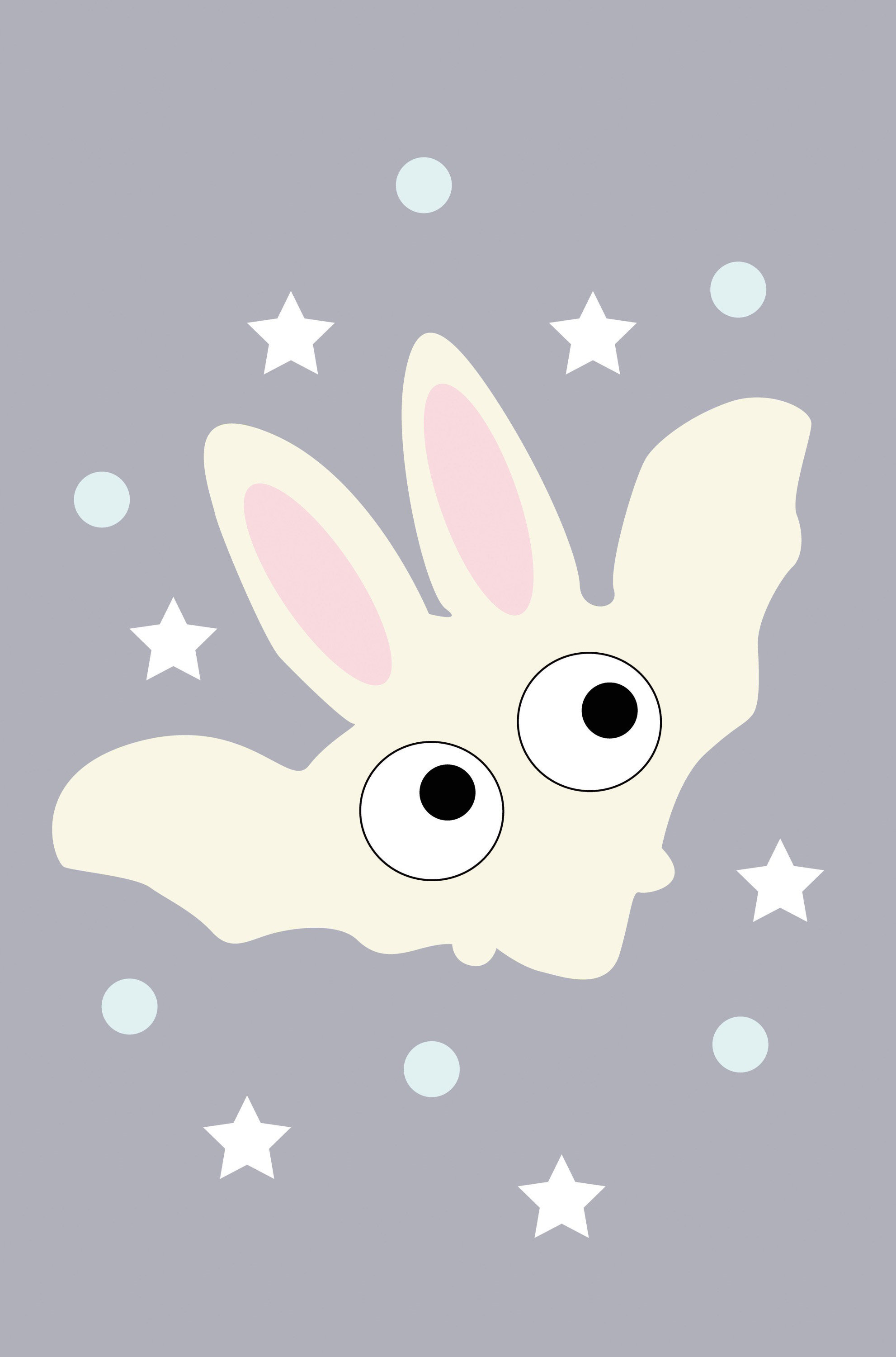Marmont Hill 'Yellow Bunny Bat' by Katarina Snygg Print on Wrapped ...