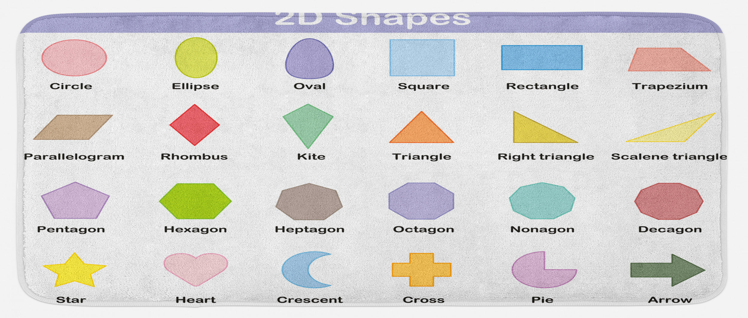 East Urban Home Classical Basic 2D Shapes Colorful Design Cartoon Style ...