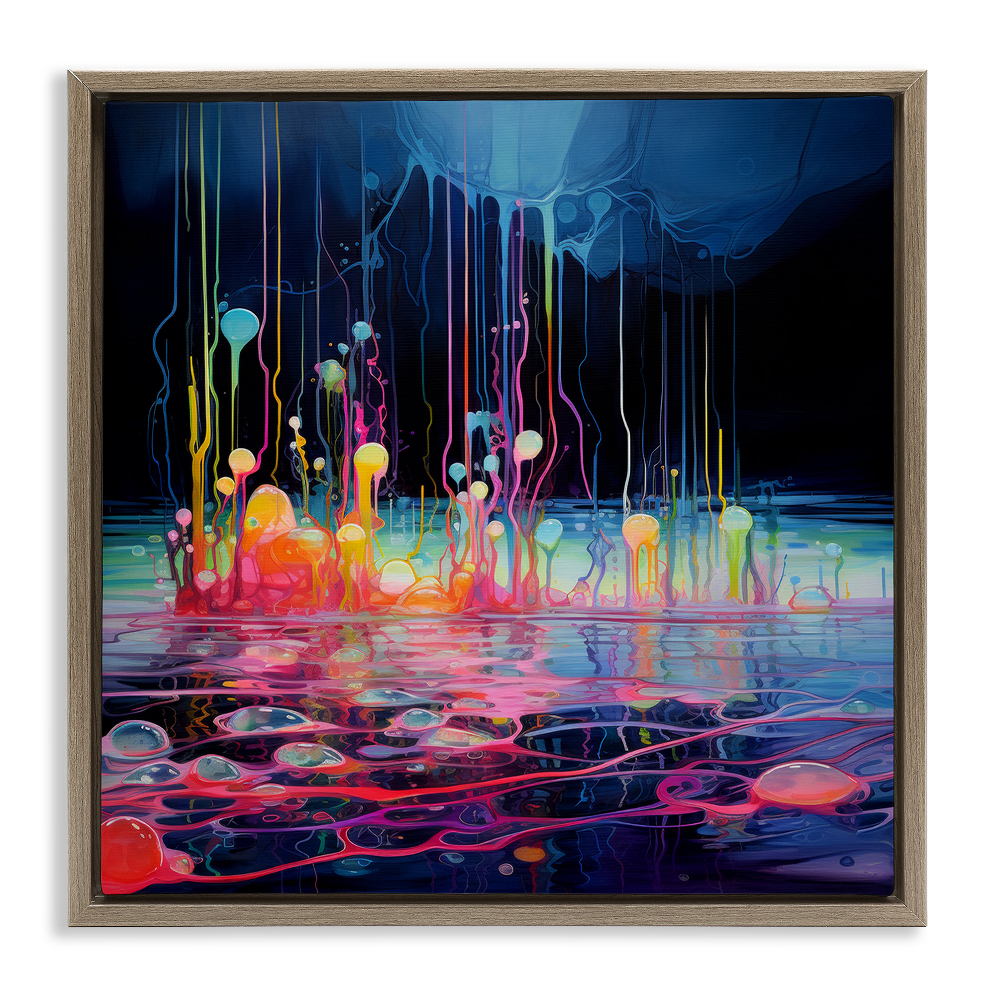 Ivy Bronx Abstract Mystic Landscape Framed Floater Canvas Wall Art By ...