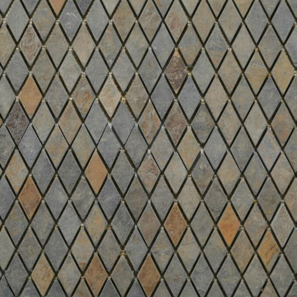 The Tile Square Rusty Slate Small Diamond Pattern | Wayfair