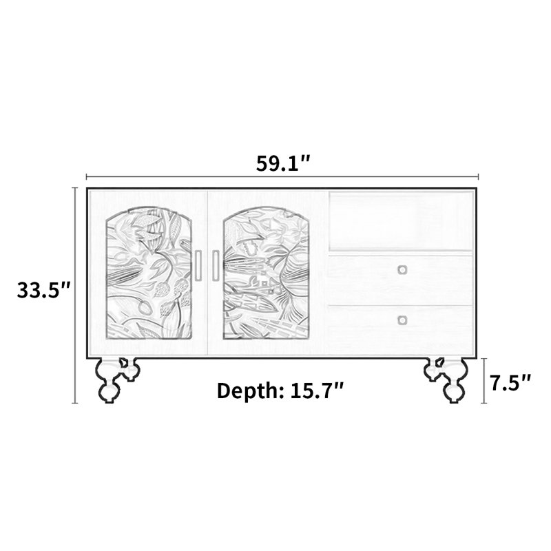DURBIL European style simple home multifunction sideboard | Wayfair