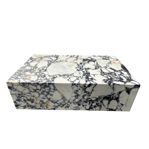 BETACH Genuine Marble Block Coffee Table - Calacatta Viola Marble | Wayfair