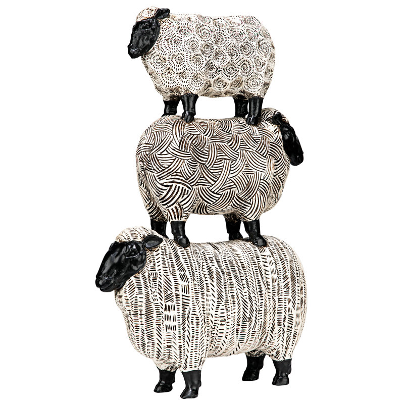 Design Toscano Stacked Sheep Spirit Animal Figurine & Reviews - Wayfair ...