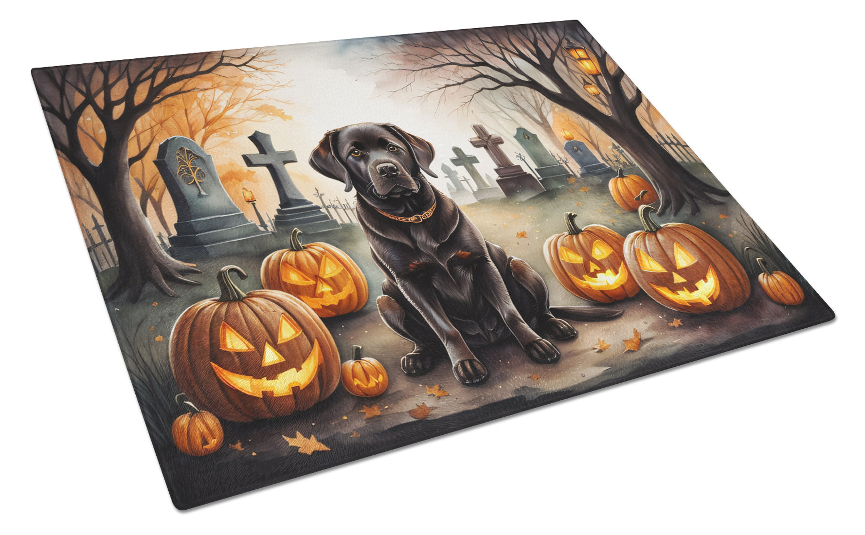 Caroline's Treasures Chocolate Labrador Retriever Spooky Halloween ...