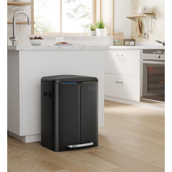 Songmics Steel Step On Multi-Compartment Rubbish & Recycling Bin - 40L ...