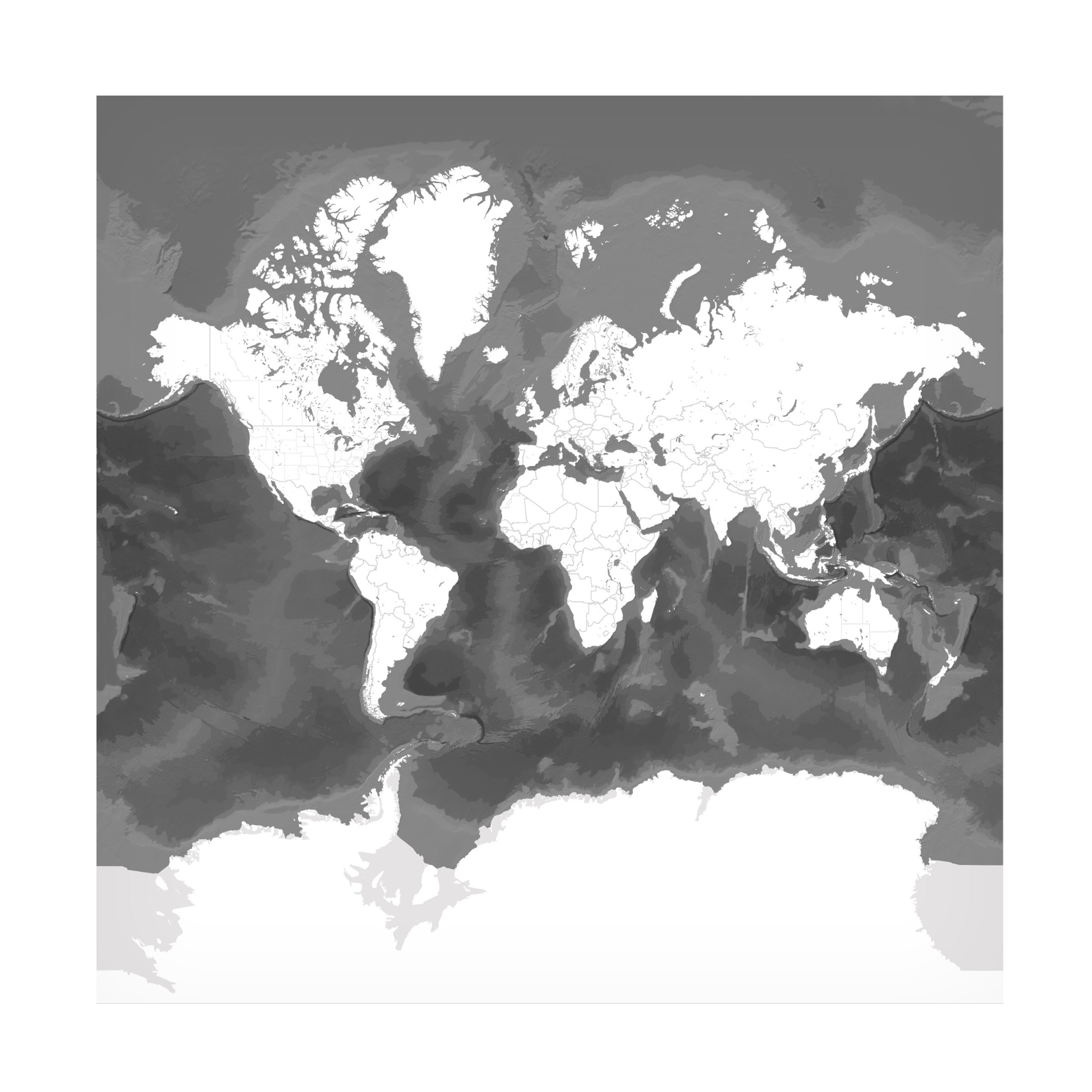Wrought Studio " Olson World Map " by Rosana Laiz Blursbyai - Wayfair ...