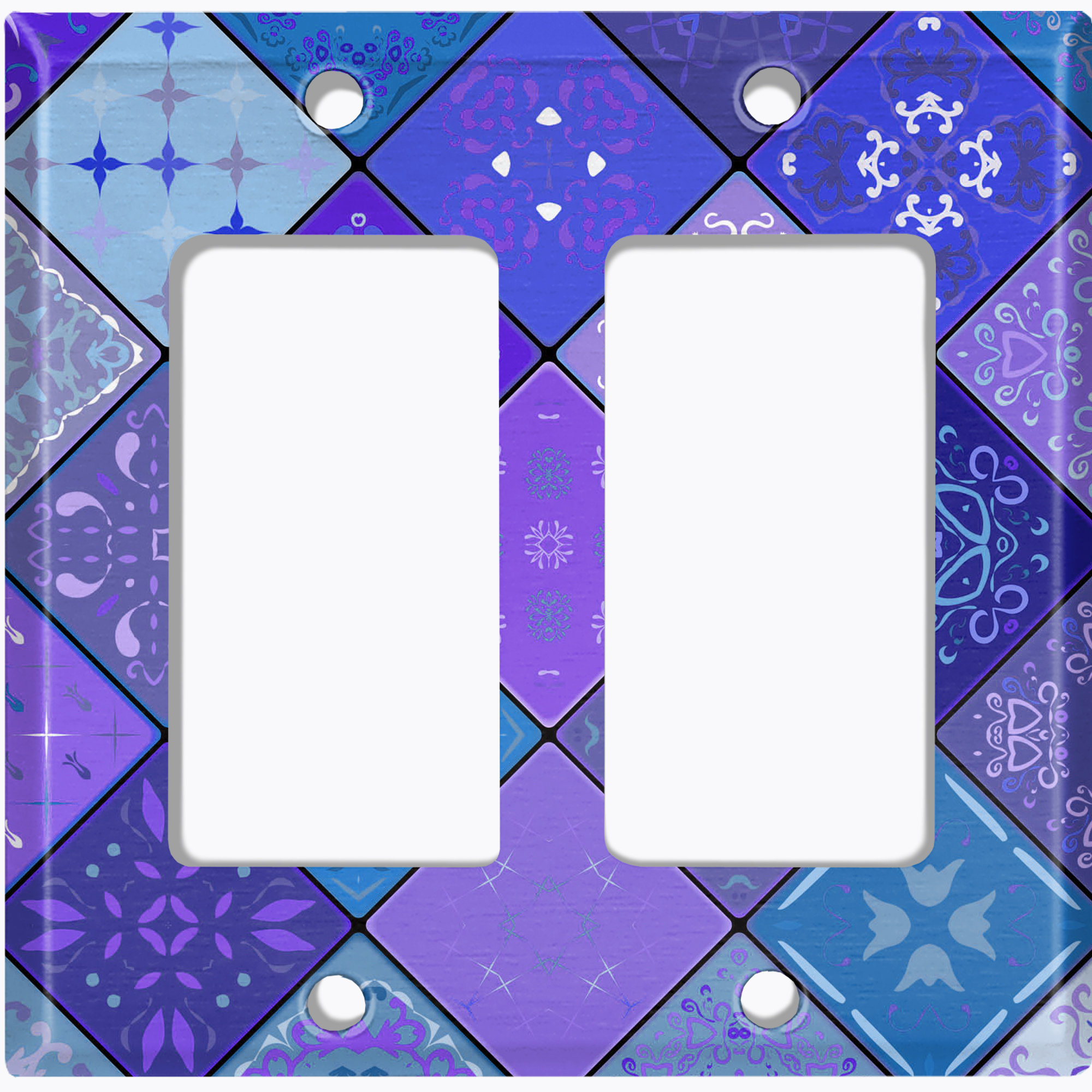 WorldAcc Metal Light Switch Plate Outlet Cover (Vintage Purple Elegant ...