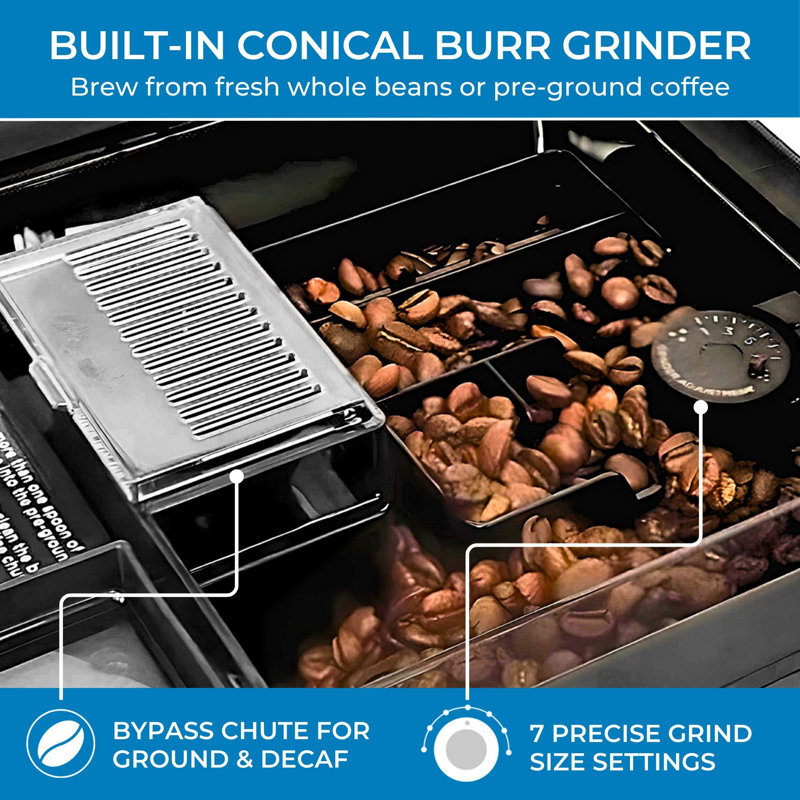 Kenmore Espresso Machine - All-In-One Fully Automatic Coffee Maker With ...