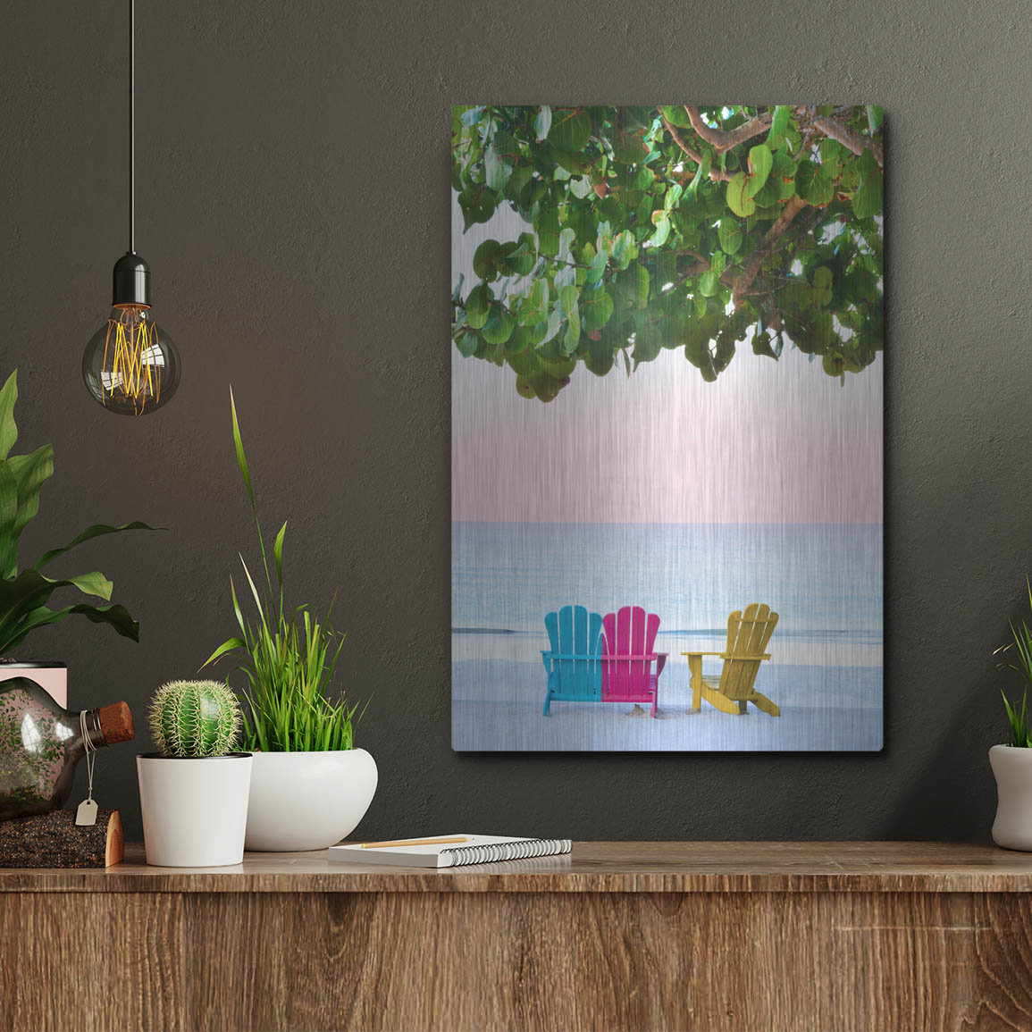 Dovecove 'Three Chairs' by Jack Reed, Metal Wall Art | Wayfair