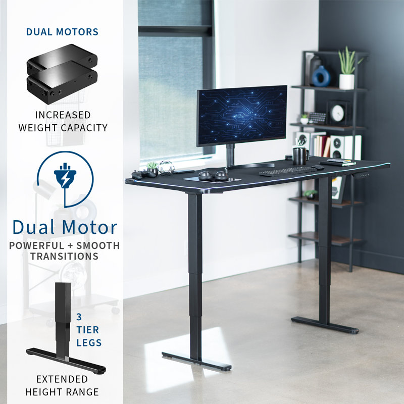 VIVO Electric 71” x 30” Stand Up Desk with RGB | Wayfair