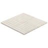 Bond Tile Vanilla White 12 In. X 12 In. Stacked Polished Marble Mosaic ...