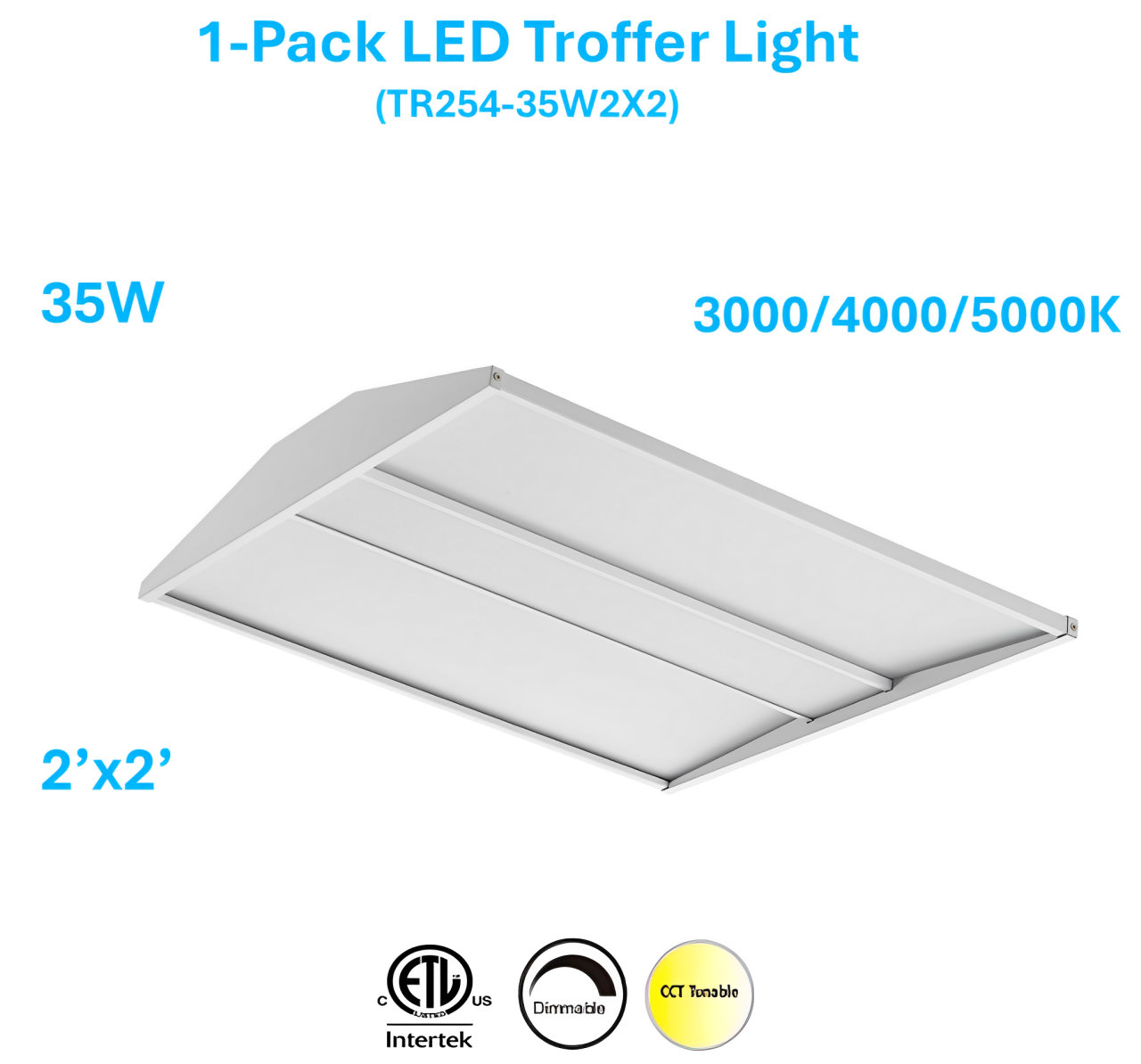 HONYA Lighting Dimmable Rectangle Troffer Ceiling Light | Wayfair