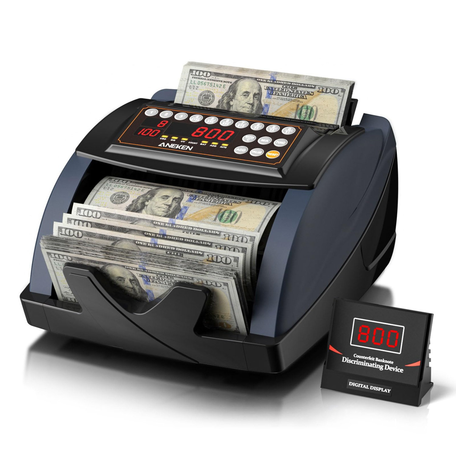 Stack man Money Counter With Value Count, UV/MG/IR Counterfeit Bill ...