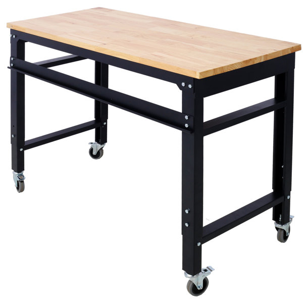 Williston Forge Kamaiya Solid Wood Top Workbench - Wayfair Canada