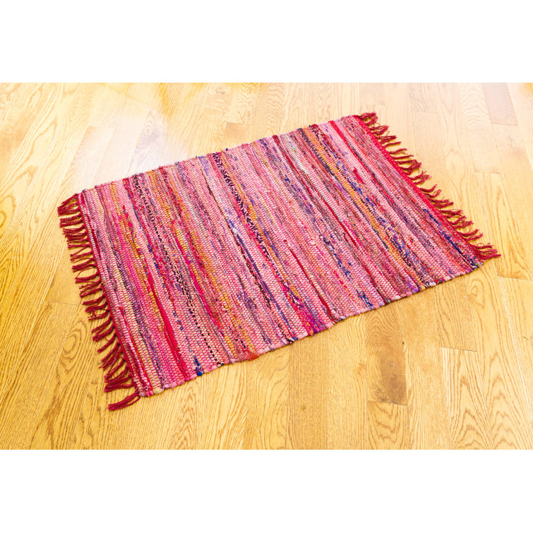 Bungalow Rose Hand Knotted Cotton Solid Color Rug | Wayfair