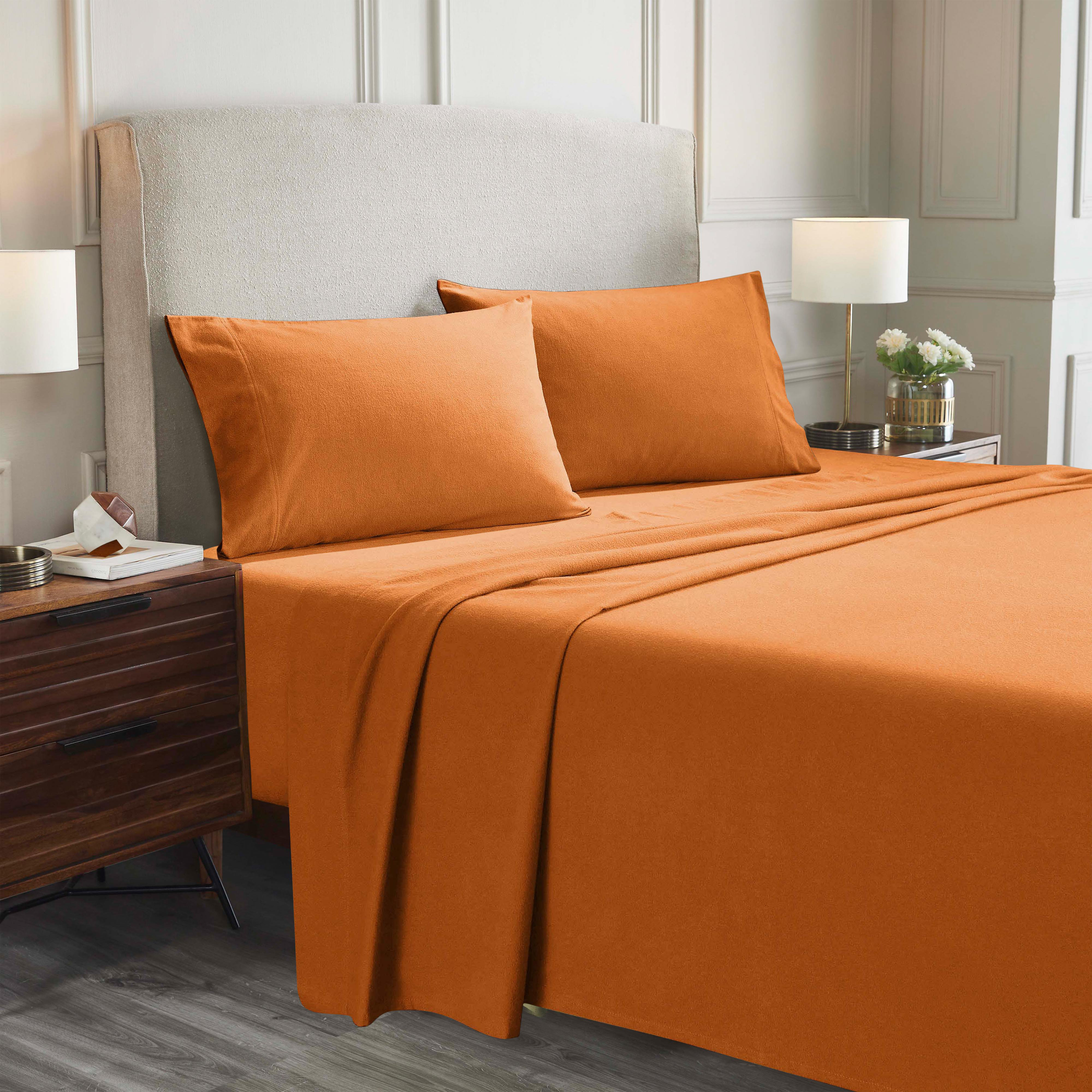 Superior Turpin Solid Standard Cotton Flannel Sheet Set & Reviews | Wayfair