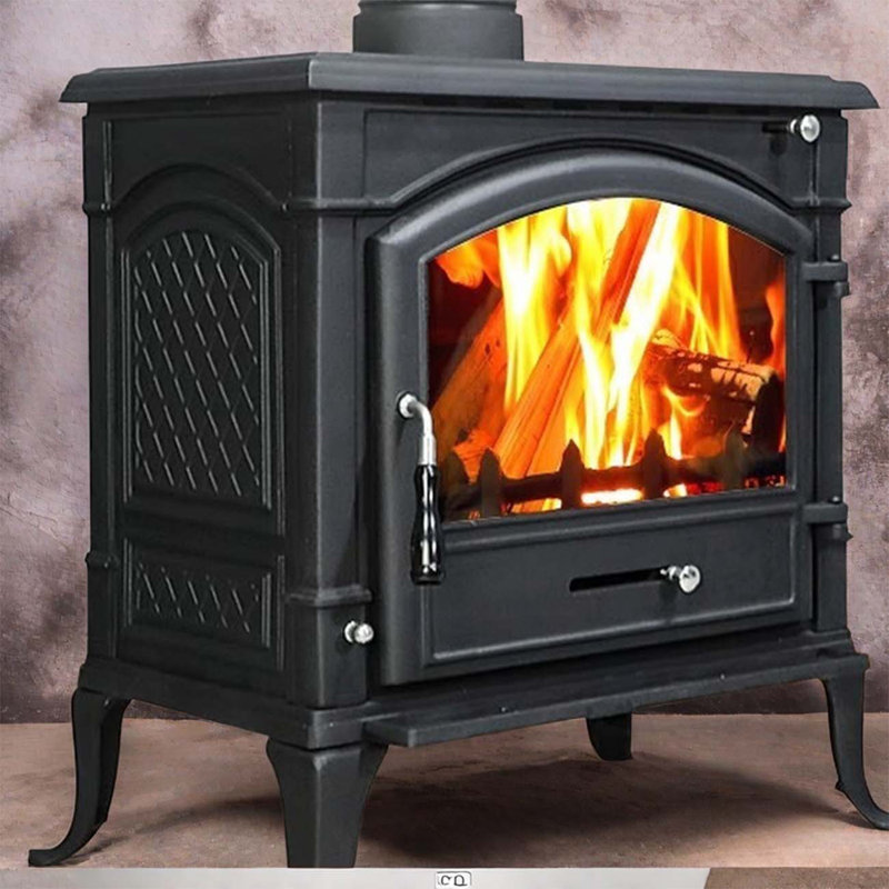 Hart Enjoy life A small real fire fireplace burns wood cast iron ...