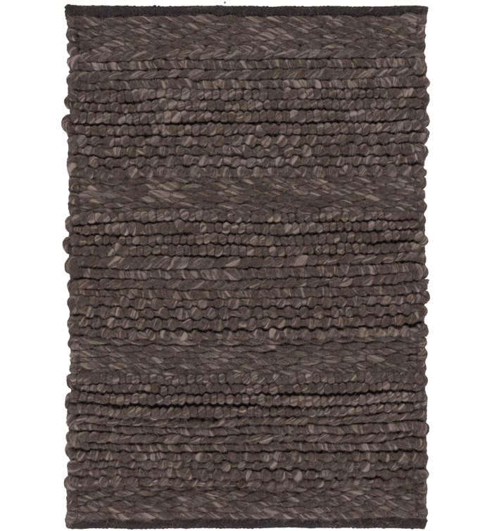 Canora Grey Fiadh Handwoven Wool Dark Brown Area Rug & Reviews | Wayfair