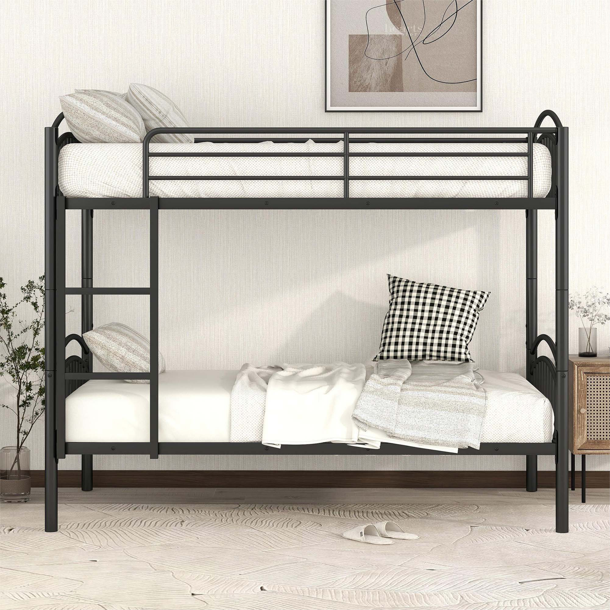 Ivy Bronx Metal Bunk Bed, Divided Into Two Beds - Wayfair Canada