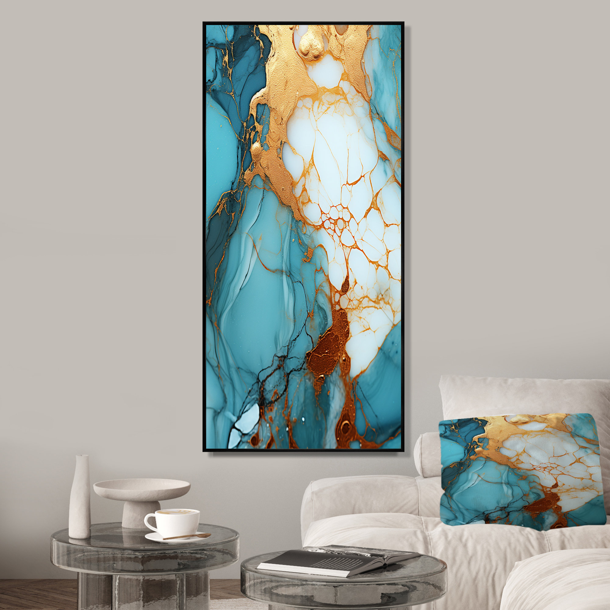 Mercer41 Marble Ink Flow - Marble Wall Decor | Wayfair