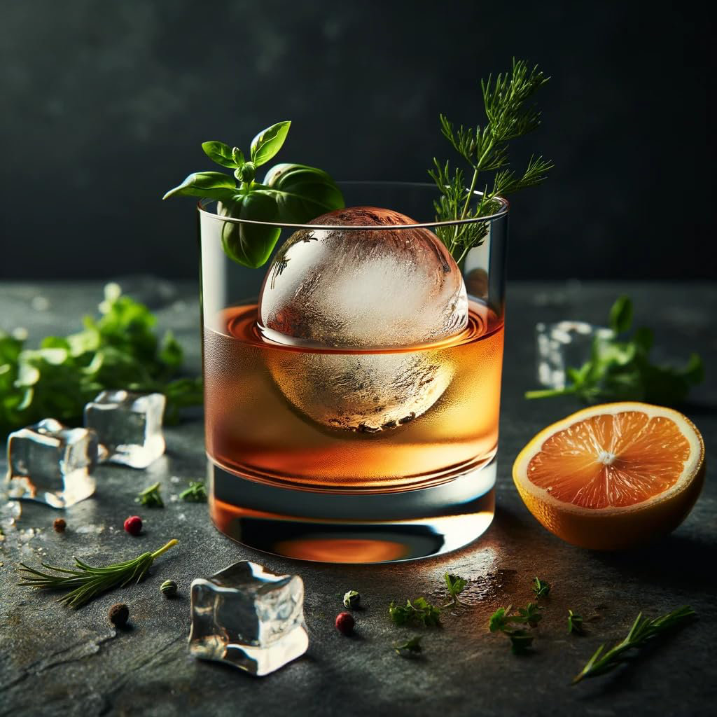 Ivy Bronx Large Ice Cube Molds, Big Round Whiskey Ice Cube Trays For ...