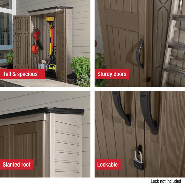 Rubbermaid Big Max 2 ft. 6 in. x 4 ft. 3 in. Large Vertical Resin ...