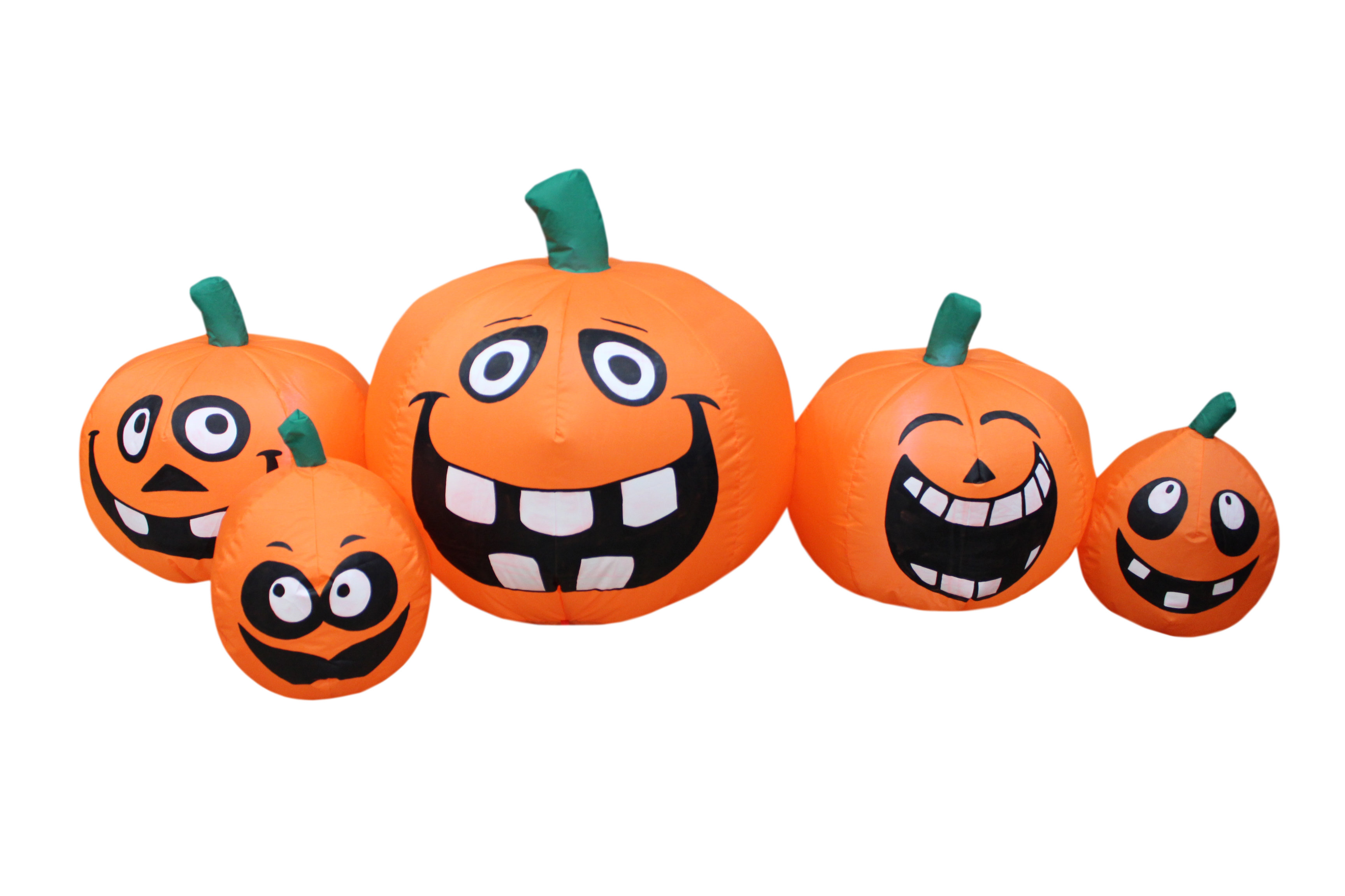 The Holiday Aisle® 5 Foot Wide Lighted Happy Halloween Inflatable Silly ...