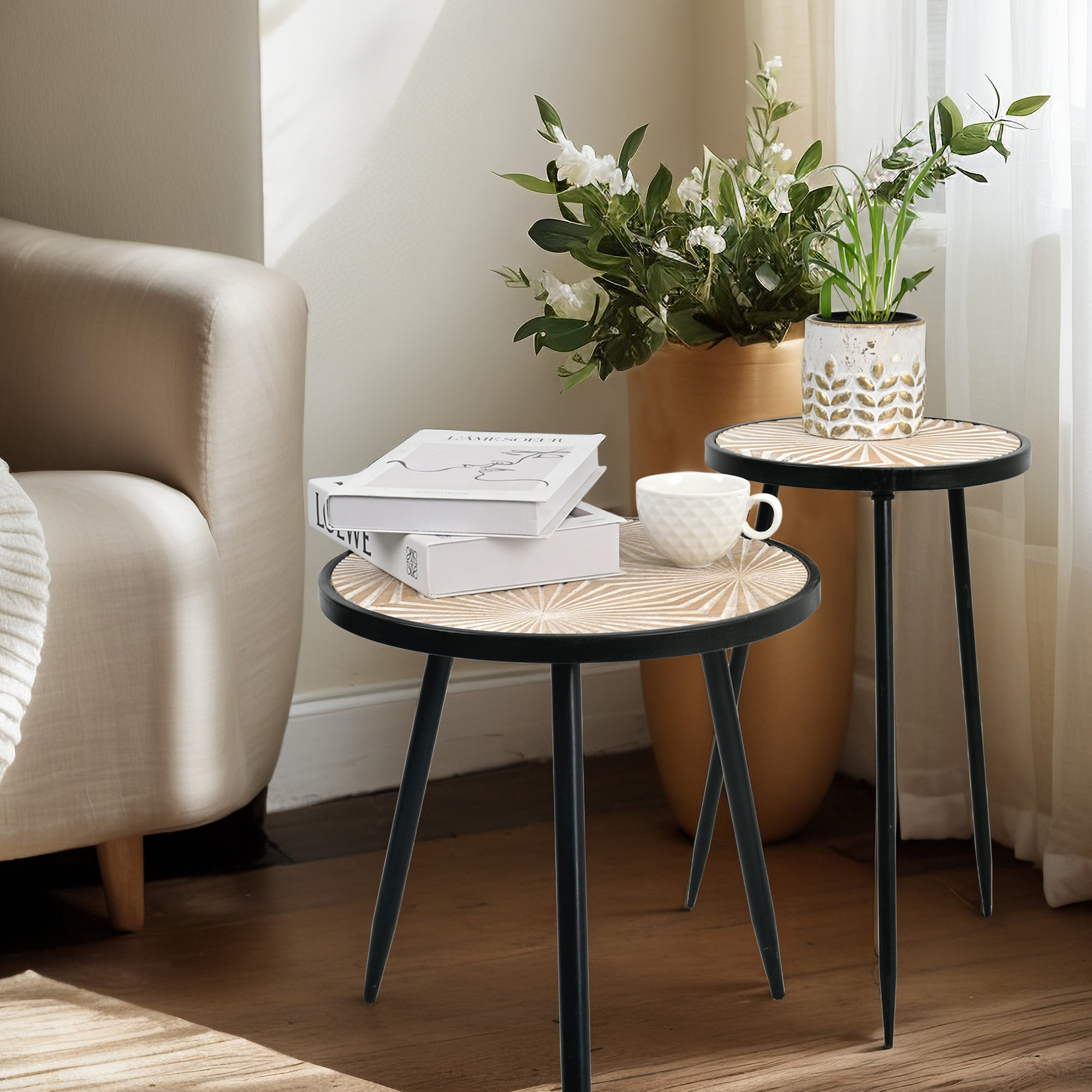 George Oliver Farmhouse Plant Stand, Set of 2 | Wayfair