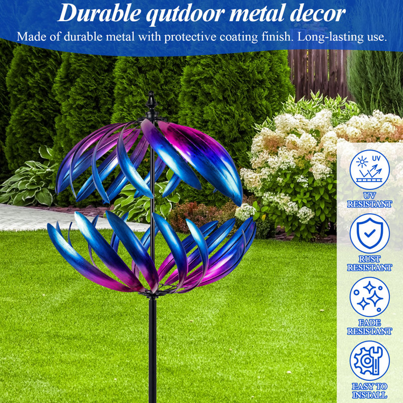 Arlmont & Co. Double-Layer Garden Spinner & Reviews | Wayfair