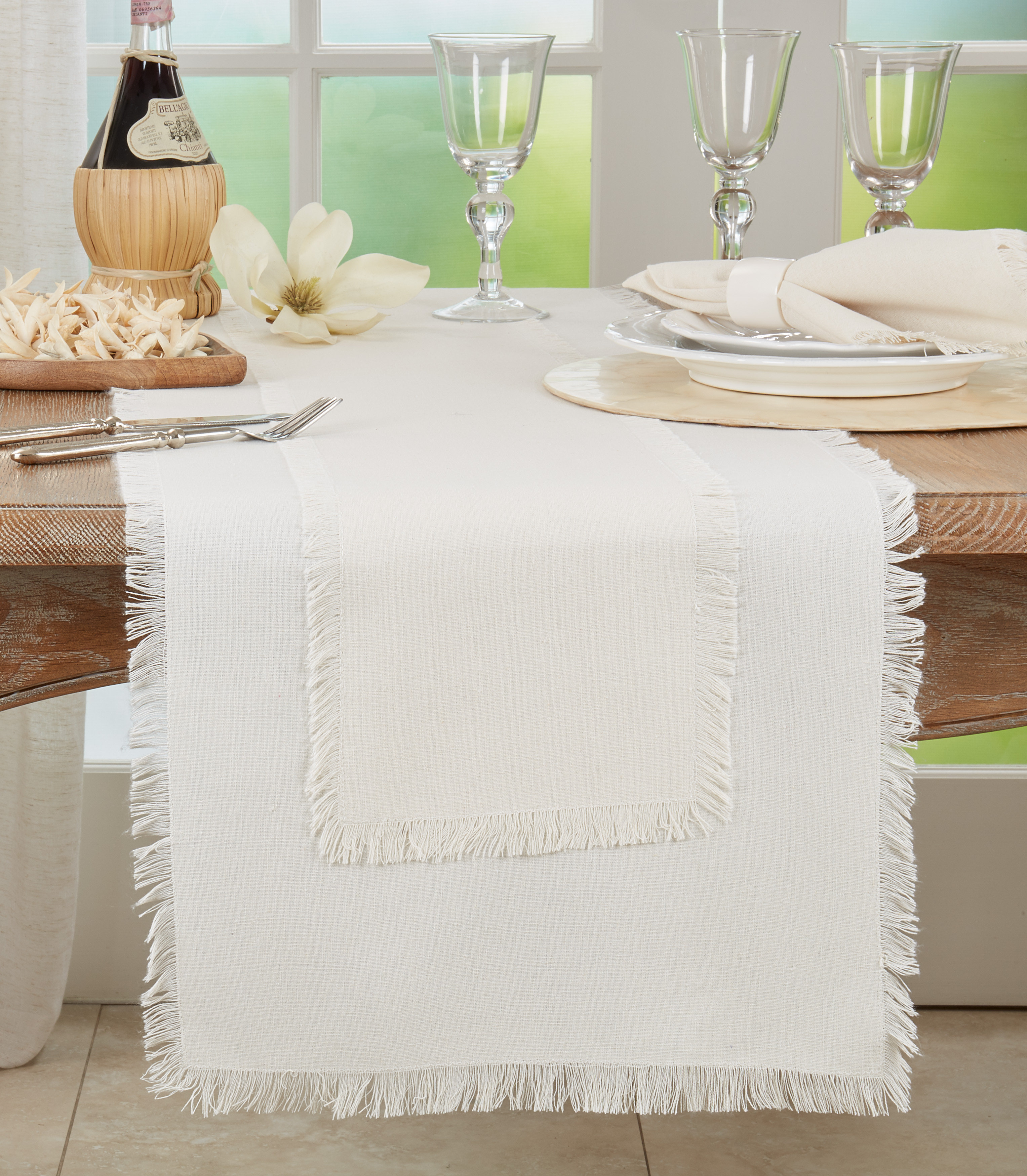 Saro Rectangular Table Runner | Wayfair