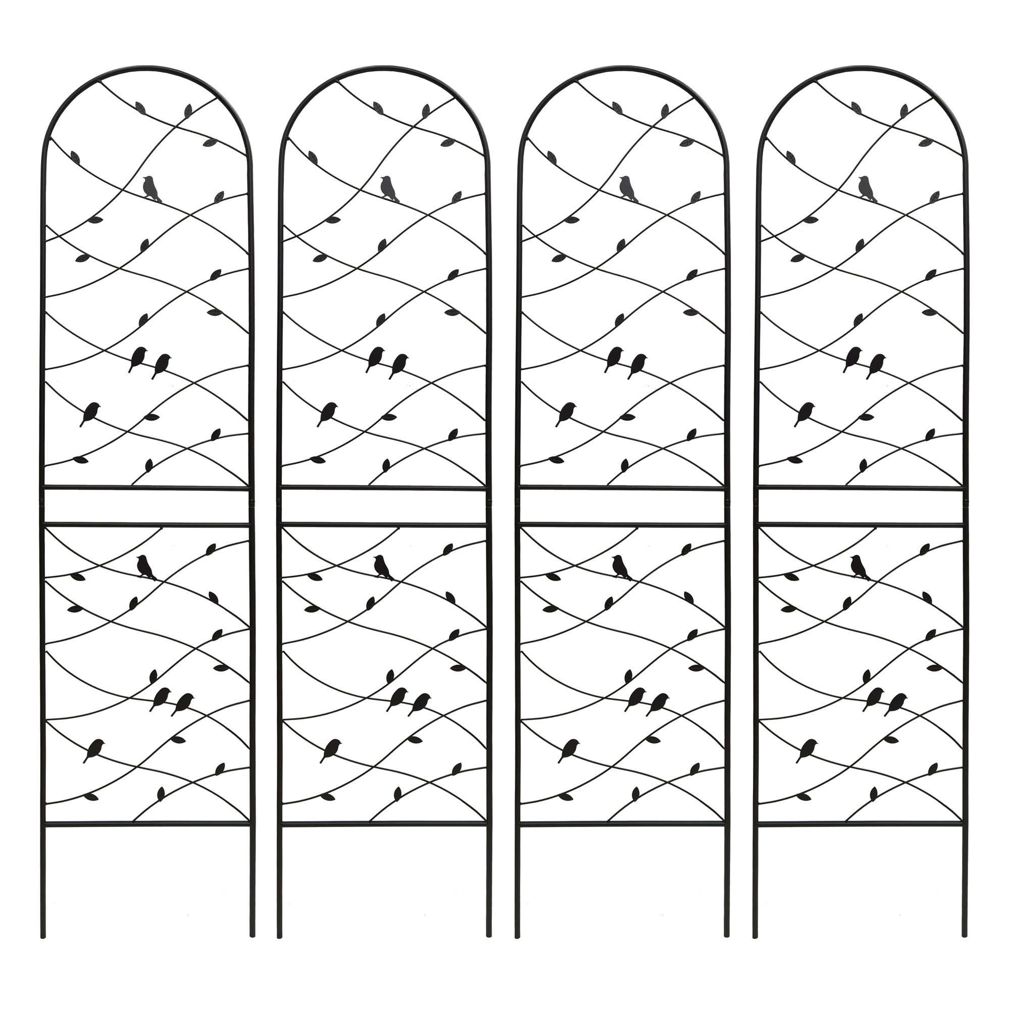 Lark Manor™ Metal Garden Trellis - Rustproof Trellis for Climbing ...