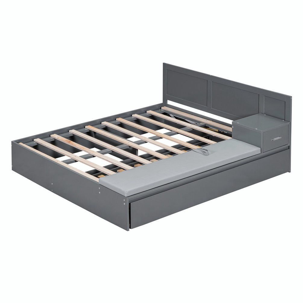 Latitude Run® Nhia Solid Wood+MDF Platform Storage Bed | Wayfair