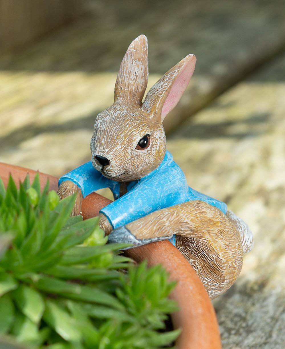 Jardinopia Beatrix Potter Peter Rabbit Climbing in to Pot Statue ...
