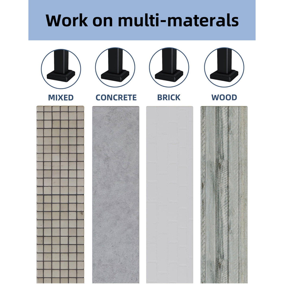 babevy 6-Step Handrail And Indoor Staircase Railing Kit, Outdoor Step ...