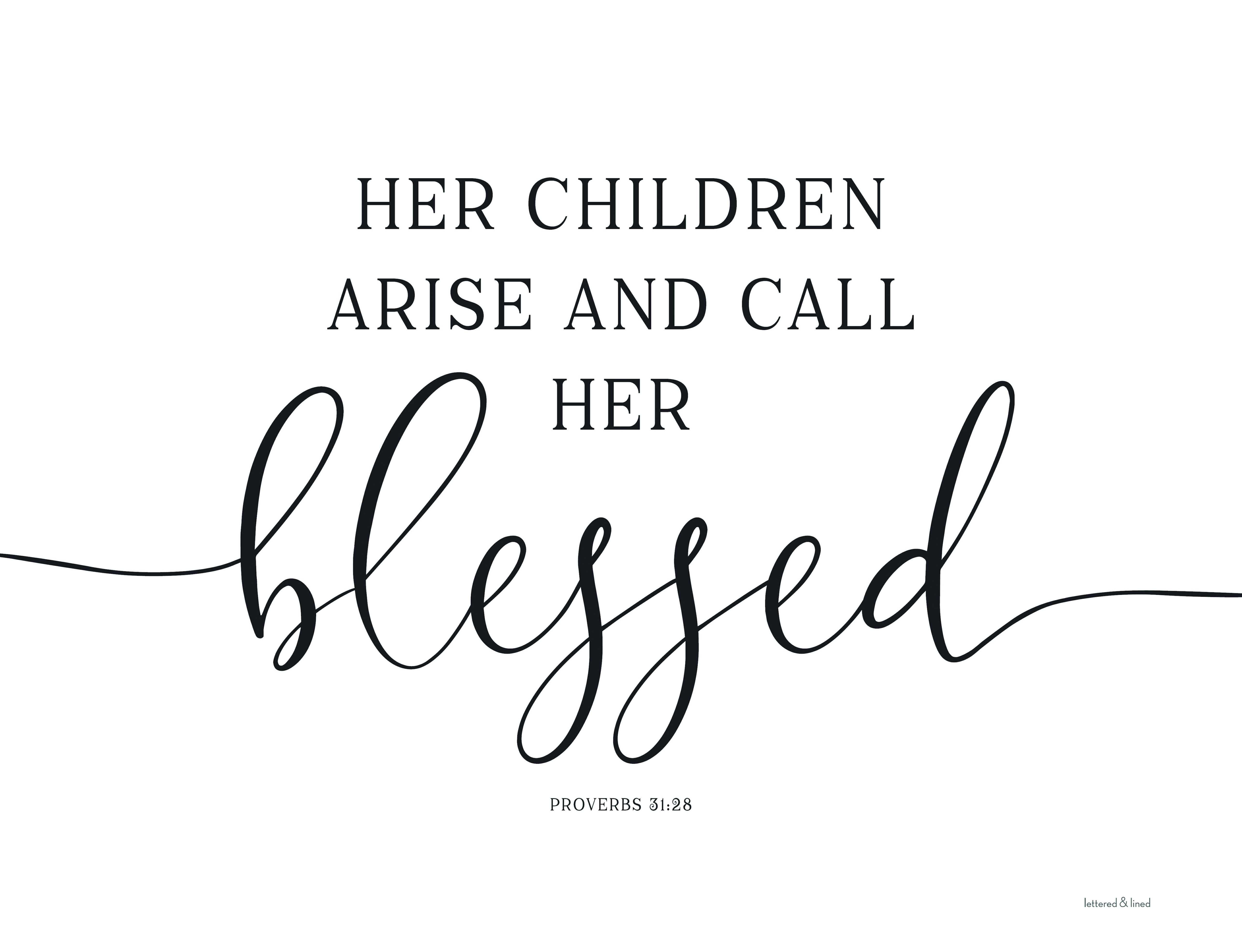 Trinx Her Children Arise and Call Her Blessed - Print on Canvas | Wayfair