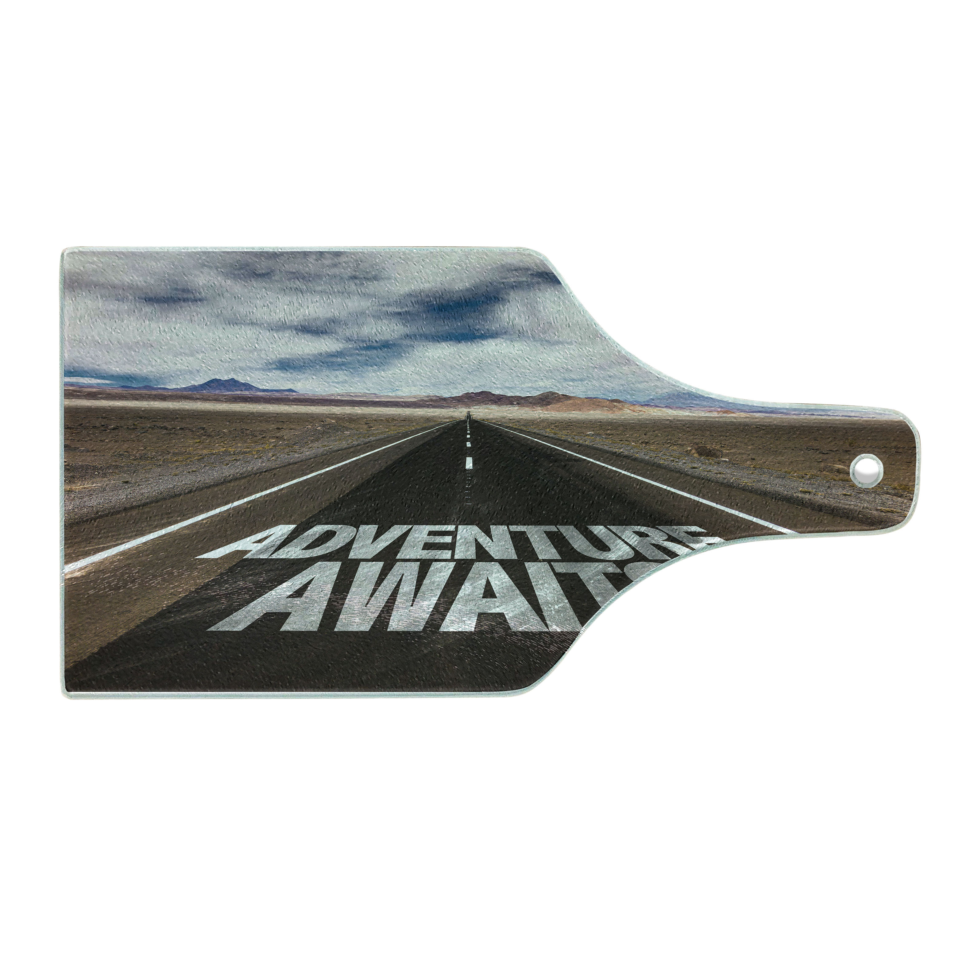 Ambesonne Saying Tempered Glass Cutting Board Road Trip Words Adventure ...