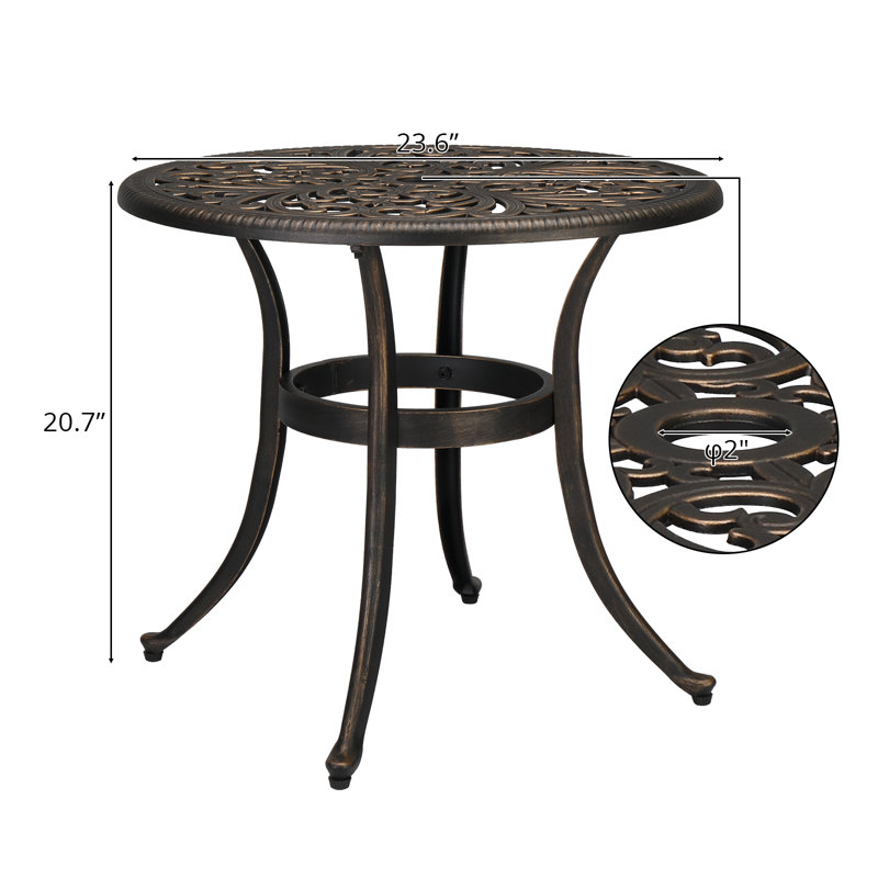 Lark Manor™ Reinna Powder Coated Aluminum Side Table & Reviews | Wayfair