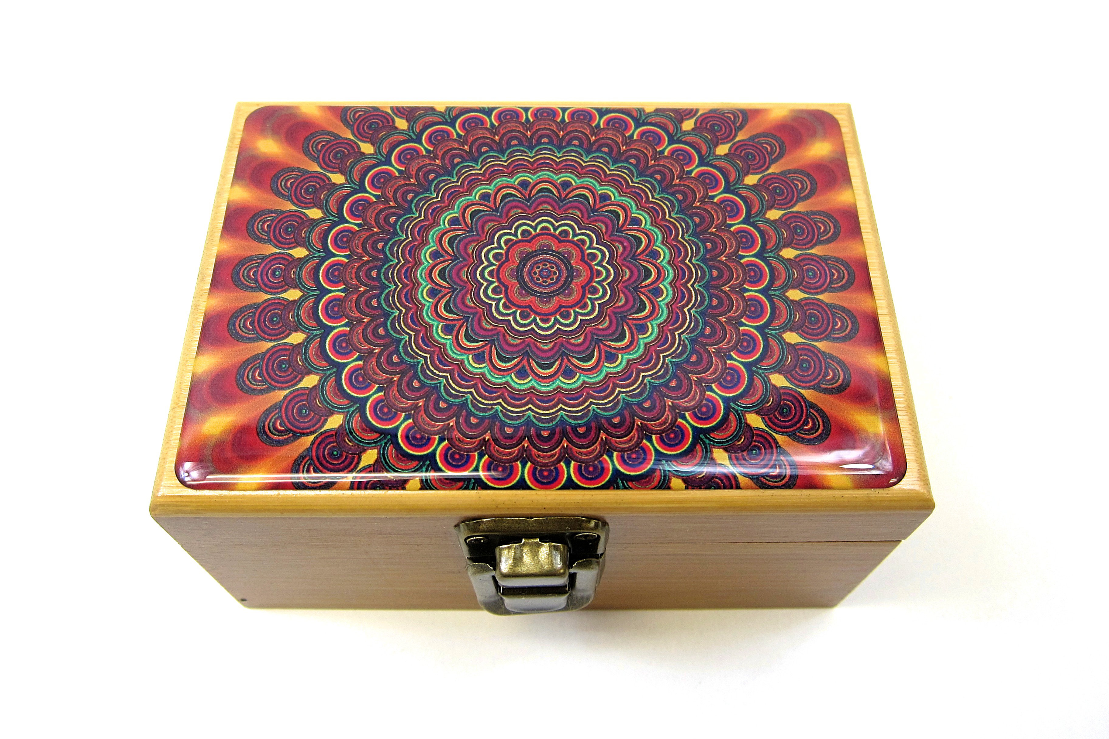 East Urban Home Wood Bamboo Small Stash Box With Hinged Lid, 4-Piece ...